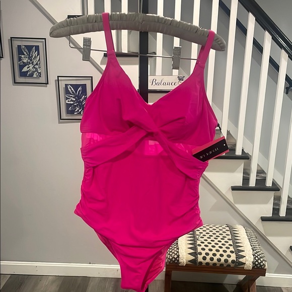 Tempt Me | Swim | Nwt Hot Pink Onepiece Swimsuit | Poshmark